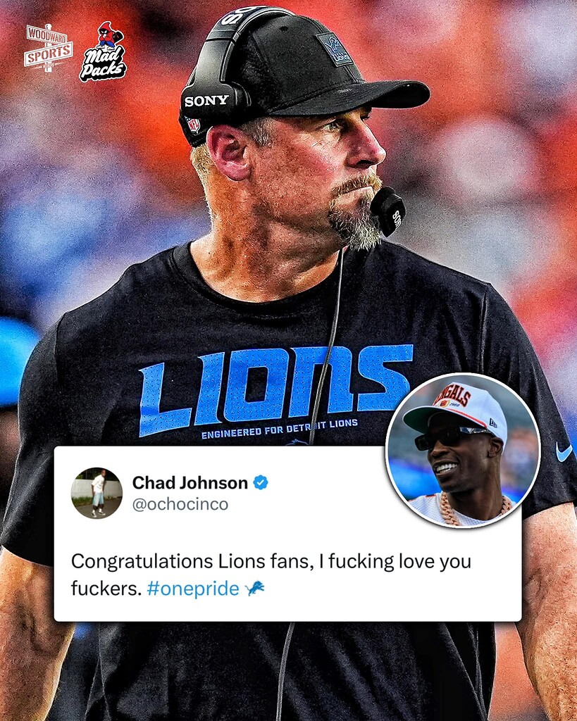 Chad Johnson responds to Lion's fans after predicting the Bengals to ...