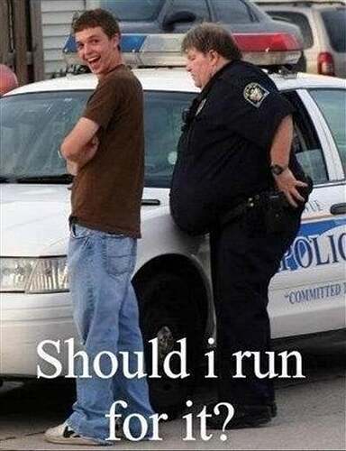 Dude, it's a Cop!...just act cool Jim, don't get excited! - The Den