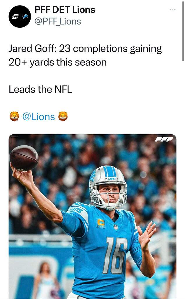 A Goff stat you won't believe - The Den