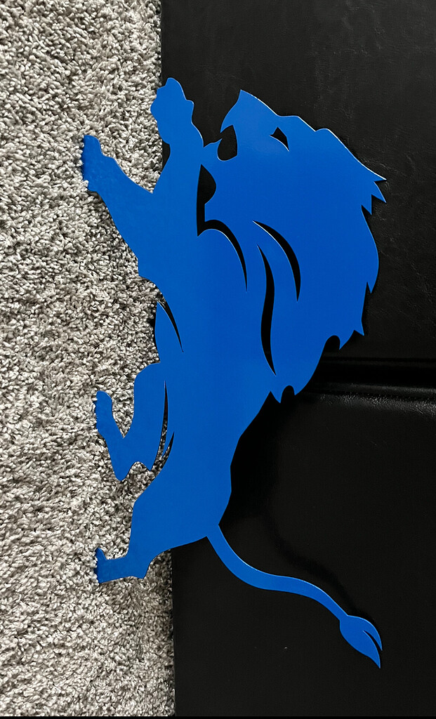 Lions laser cut wall piece - The Den