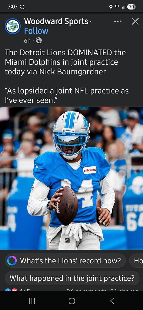Lions dominated joint practice with Dolphins - The Den