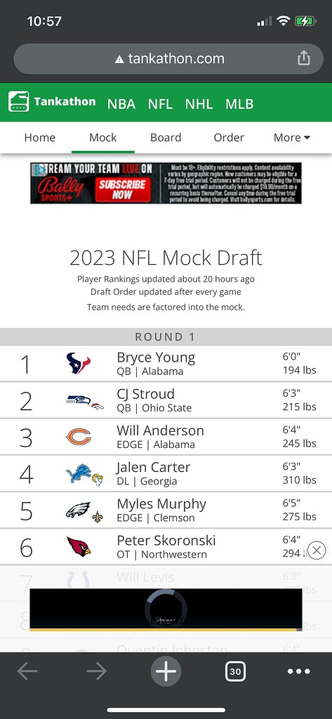 Finally Tankathon! - The Den
