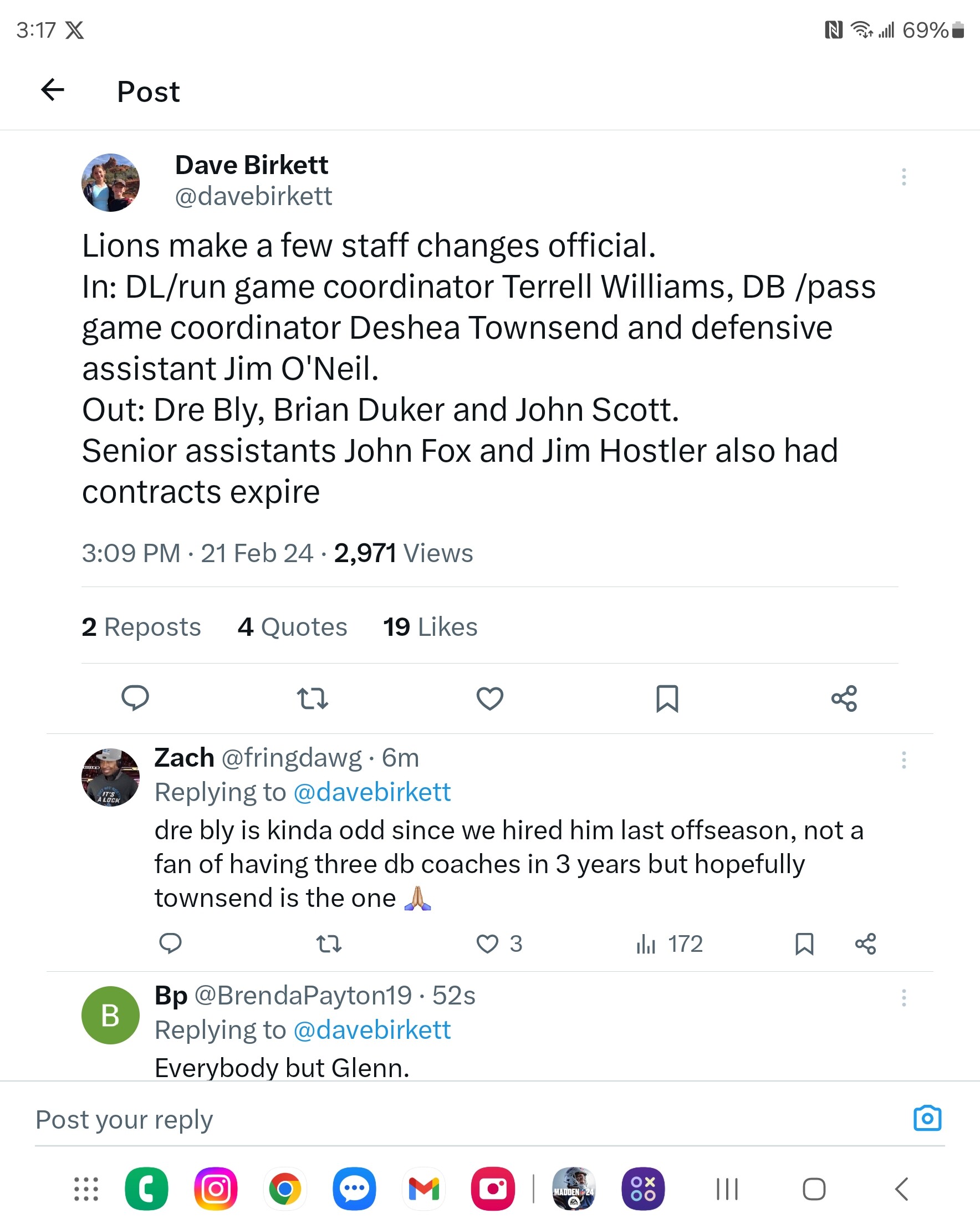 Lions make coaching moves! Dre Bly/ John Scott fired - The Den
