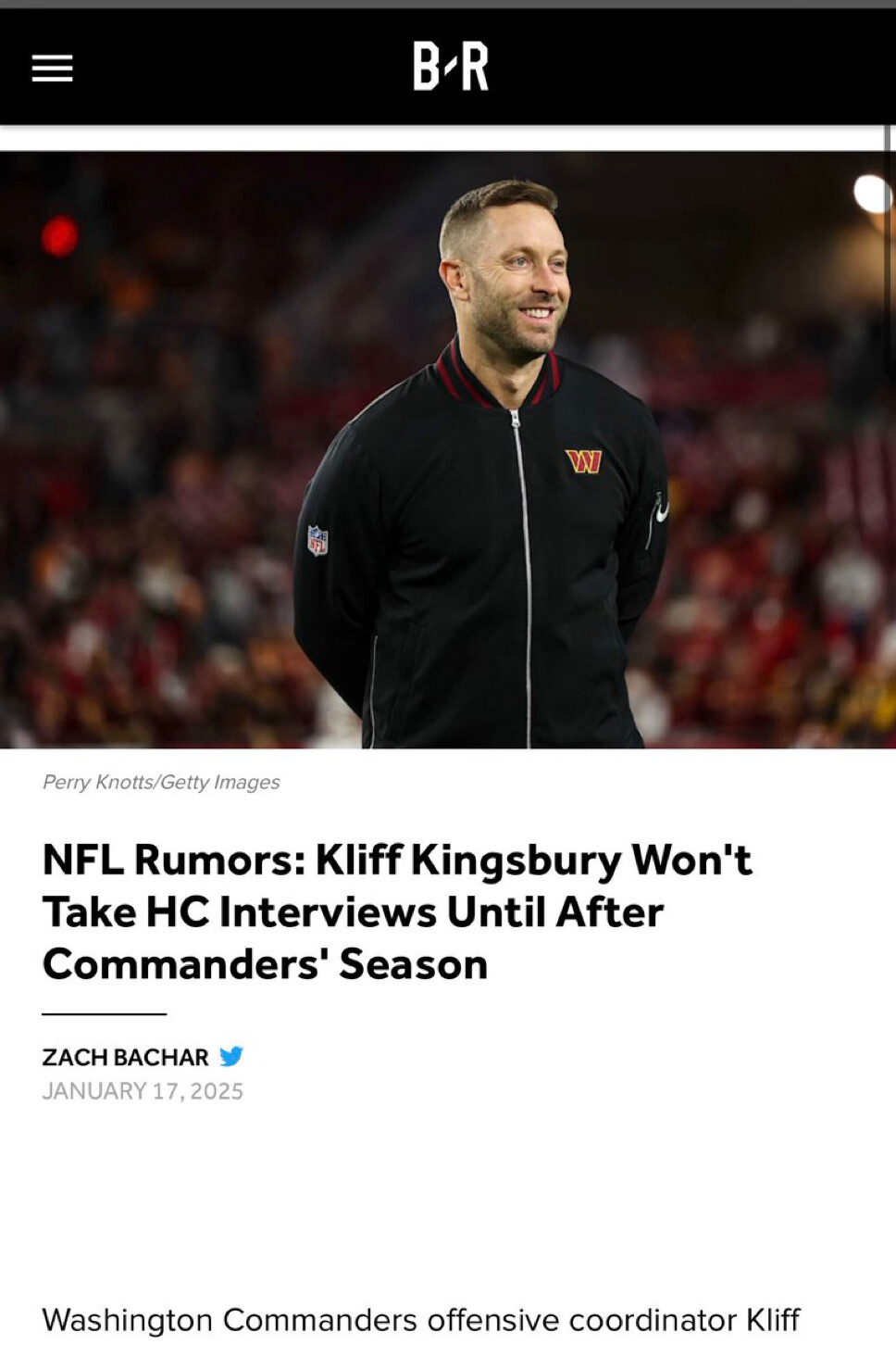 Kliff Kingsbury - Winner - The Den